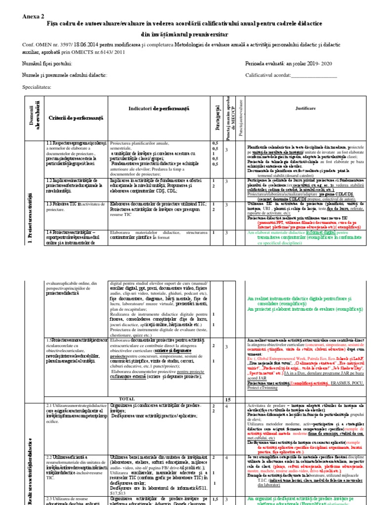 Raport Justificativ Model Propus CEAC | PDF