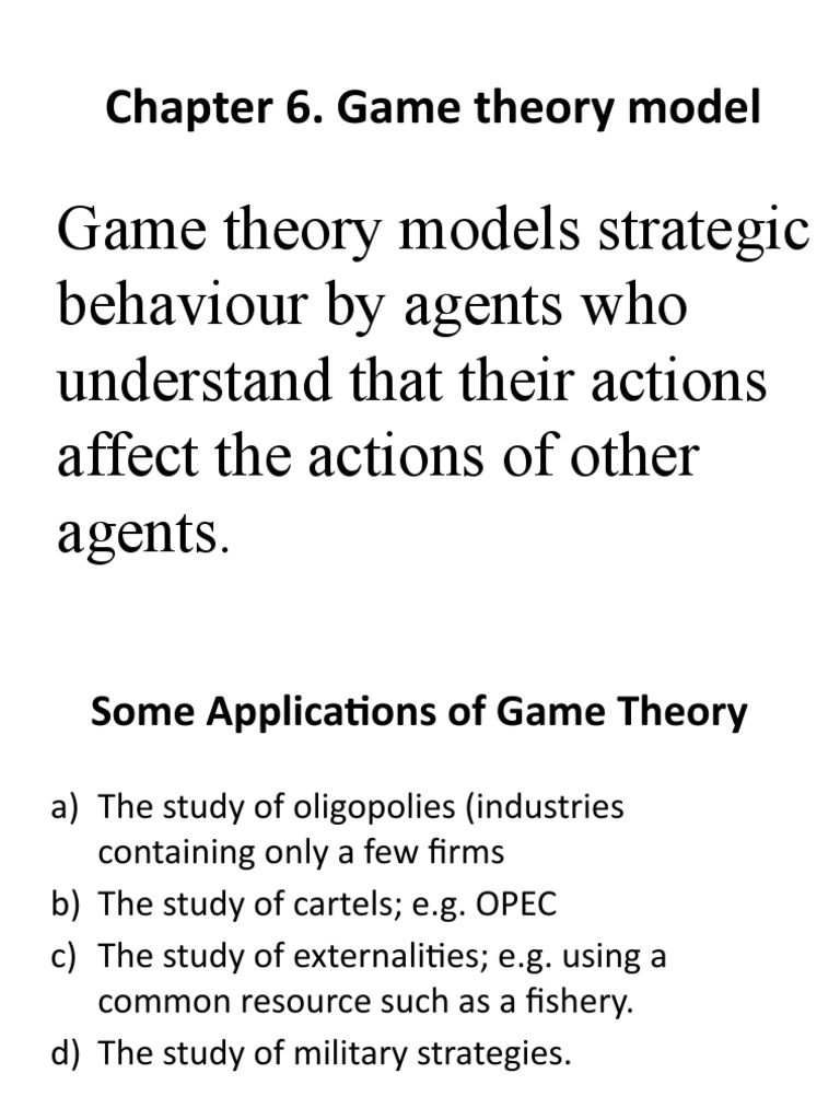 Chapter 6. Game Theory Model | Download Free PDF | Mathematical ...