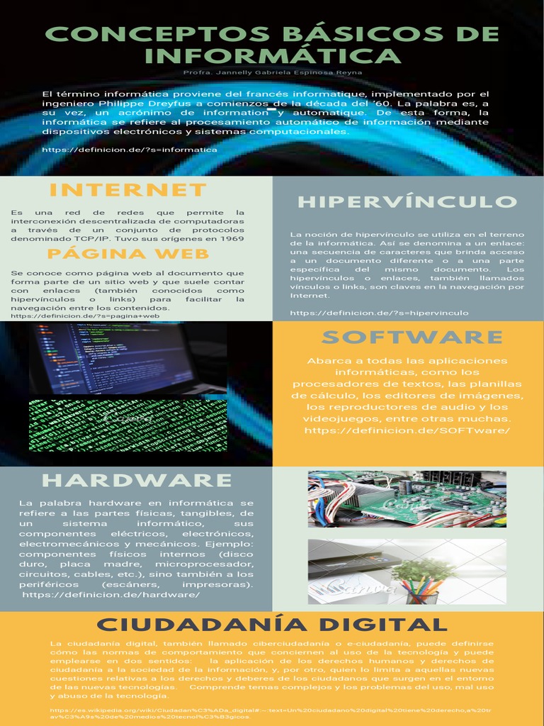 Infografía Conceptos | PDF | Informática | Hardware de la computadora