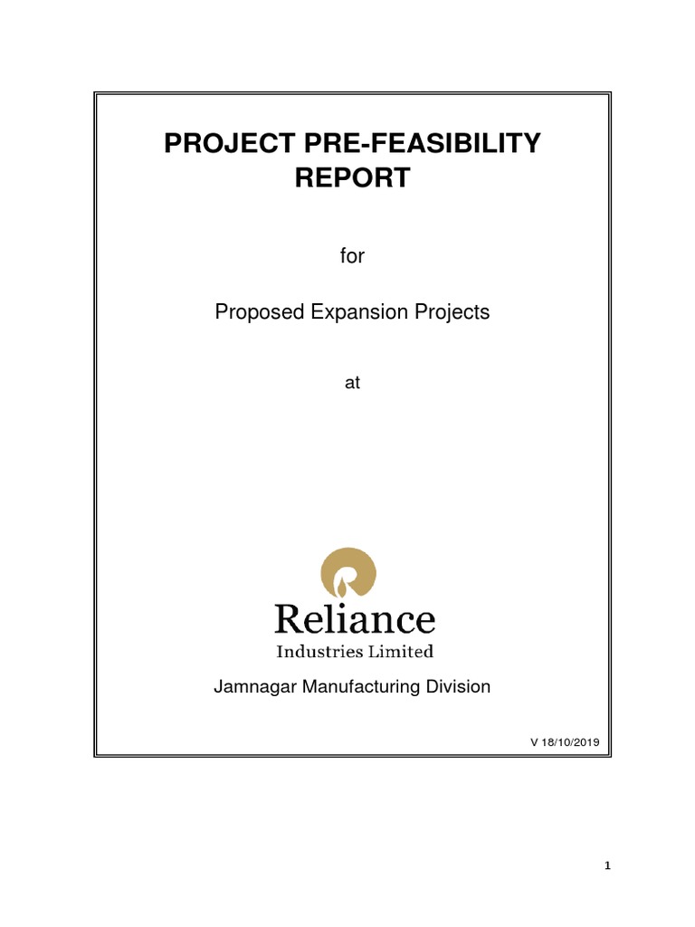 Proposed Expansion of Petrochemical Complex at Jamnagar Manufacturing ...