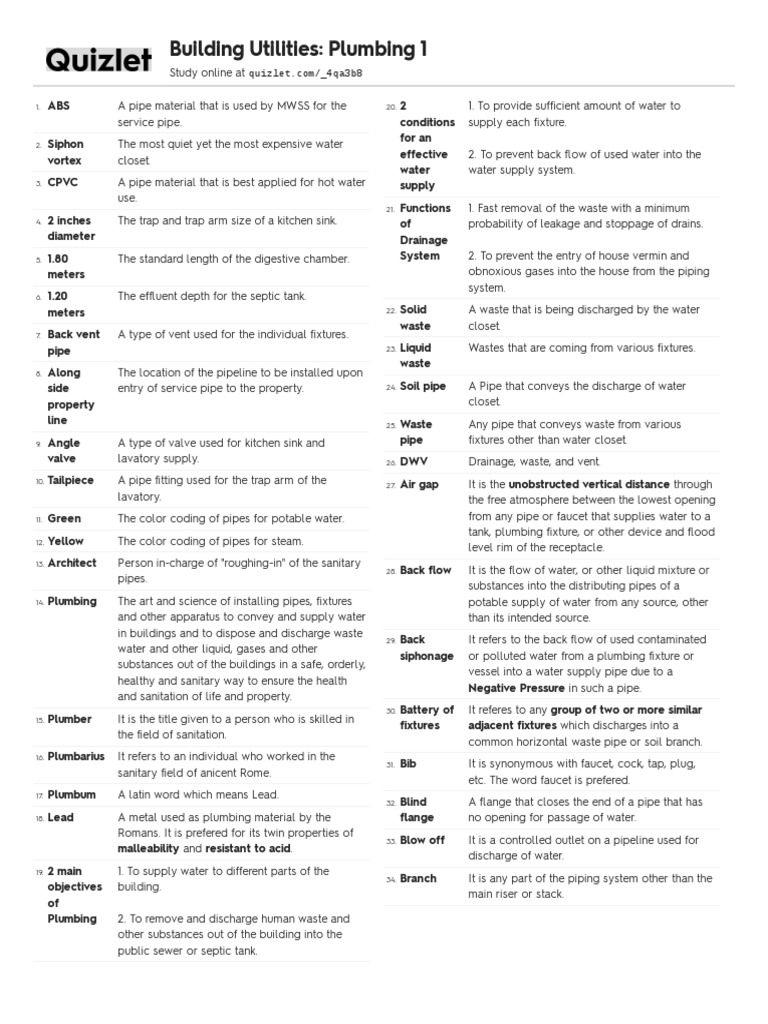 Building Utilities Plumbing 1 | PDF | Plumbing | Sanitary Sewer