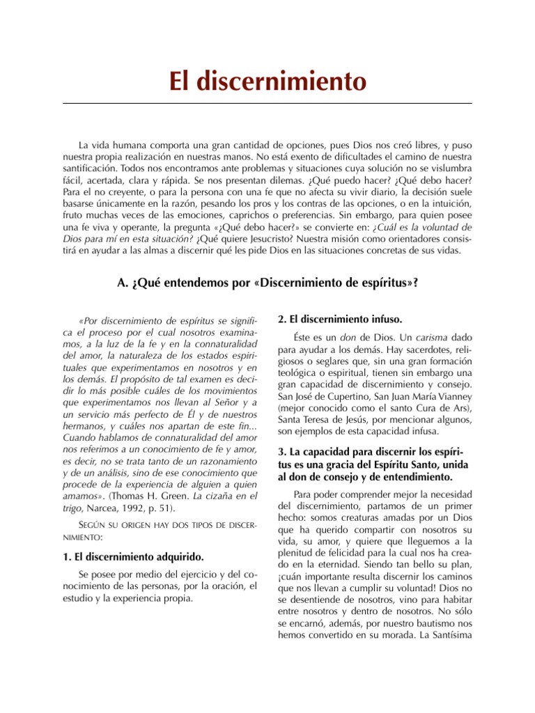 El Discernimiento | PDF | Alma | Amor