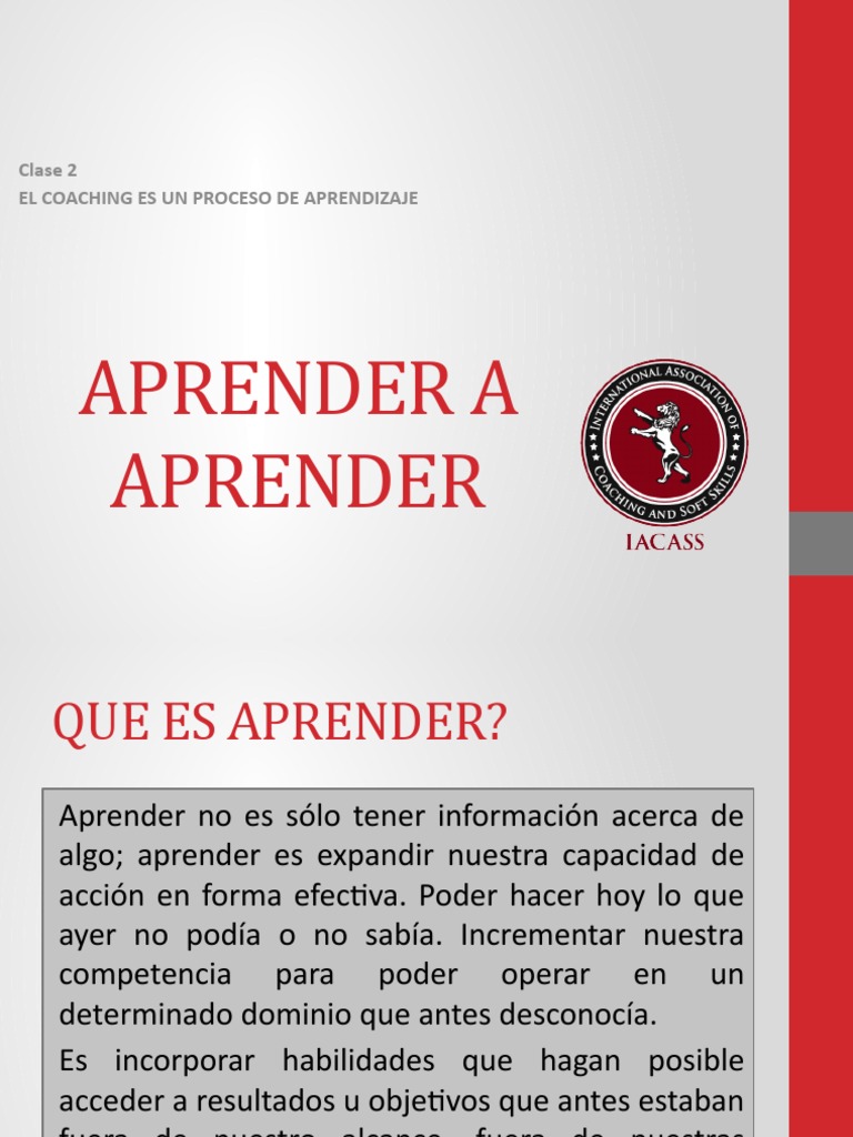 Clase 2 Aprender A Aprender | PDF | Aprendizaje | Mente inconsciente