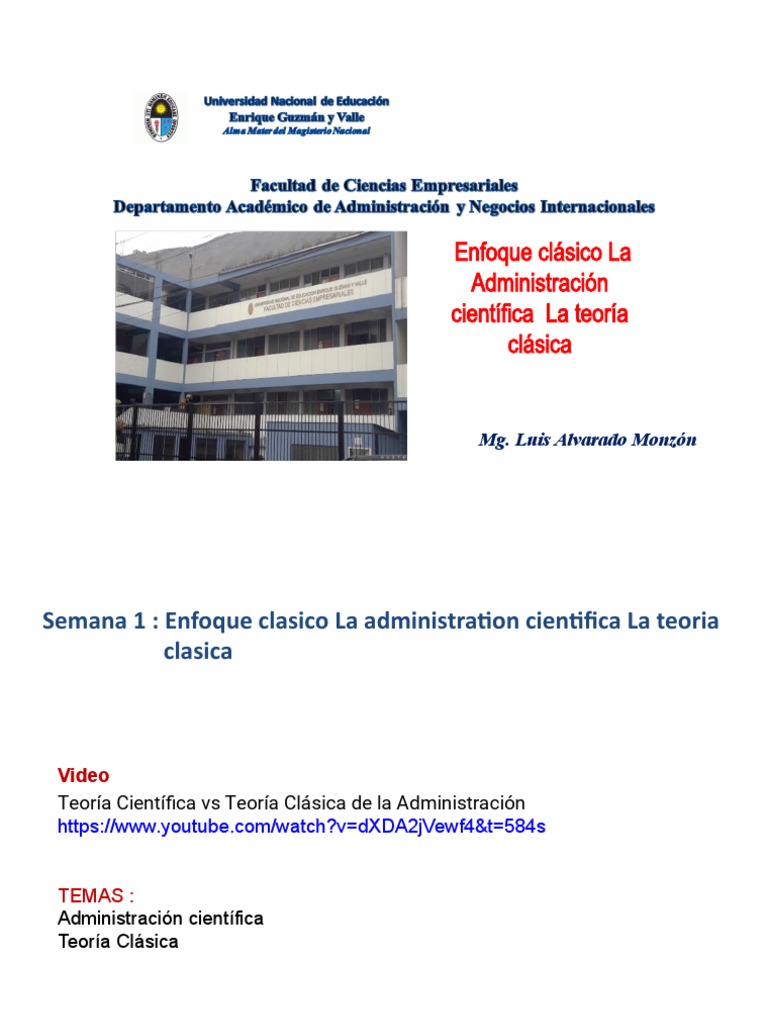 Enfoque Clasico de La Administracion | PDF | Business | Economias