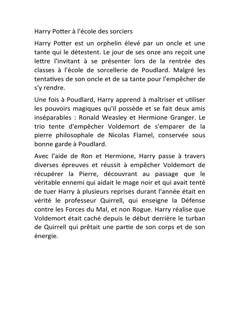 Harry Potter Petite Resume | PDF