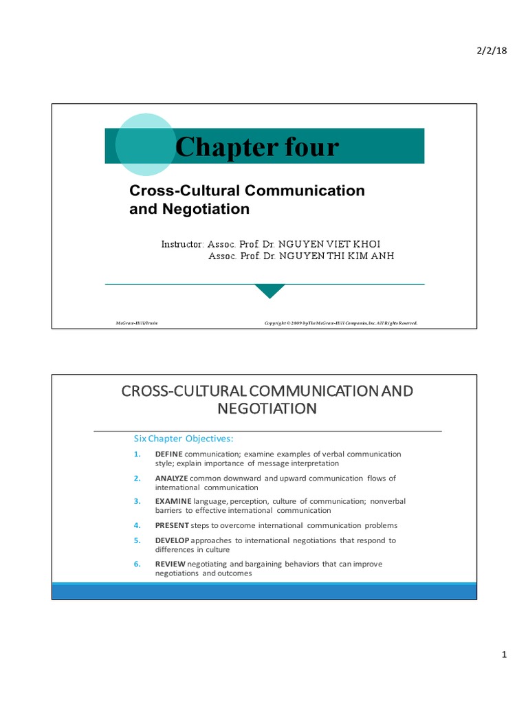 Chapter 4 - Cross-Culture Communication | PDF | Communication ...
