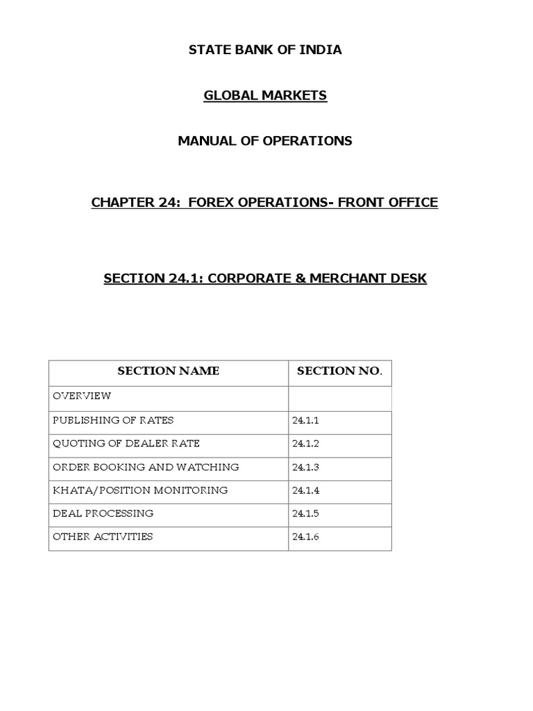 Chapter 24 Forex Operations | PDF | Foreign Exchange Market | Financial ...