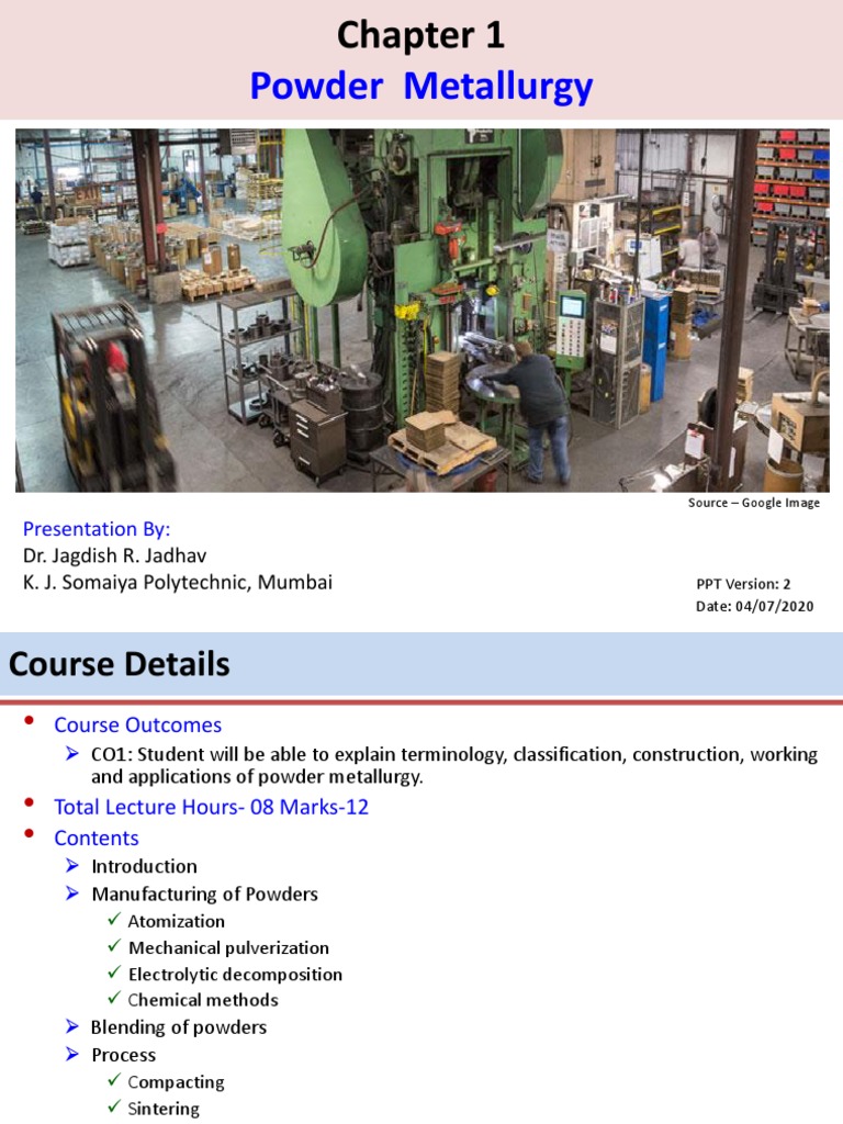 Chapter 1 Powder Metallurgy - JRJ | PDF | Sintering | Metallurgy