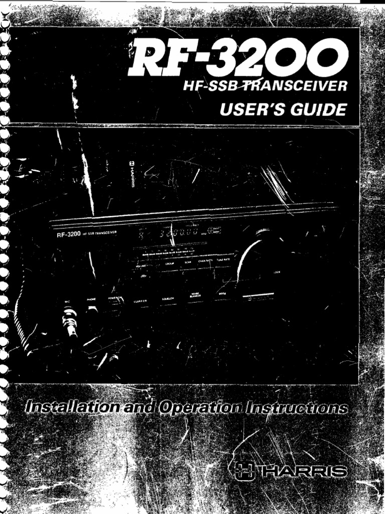 Harris RF-3200 Users Guide | PDF