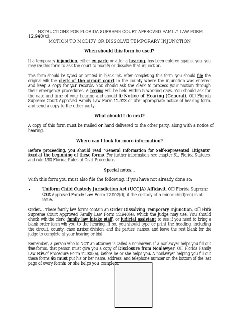 Motion To Dismiss Florida Form | PDF | Common Law | Judiciaries