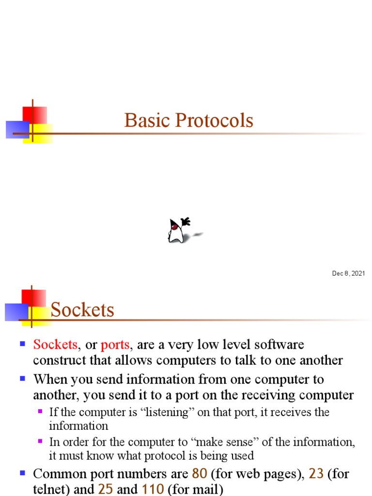 04 Basic Protocols Pdf Port Computer Networking Java Platform