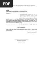 Carta Peticion Devolucion de Deposito | PDF | Business