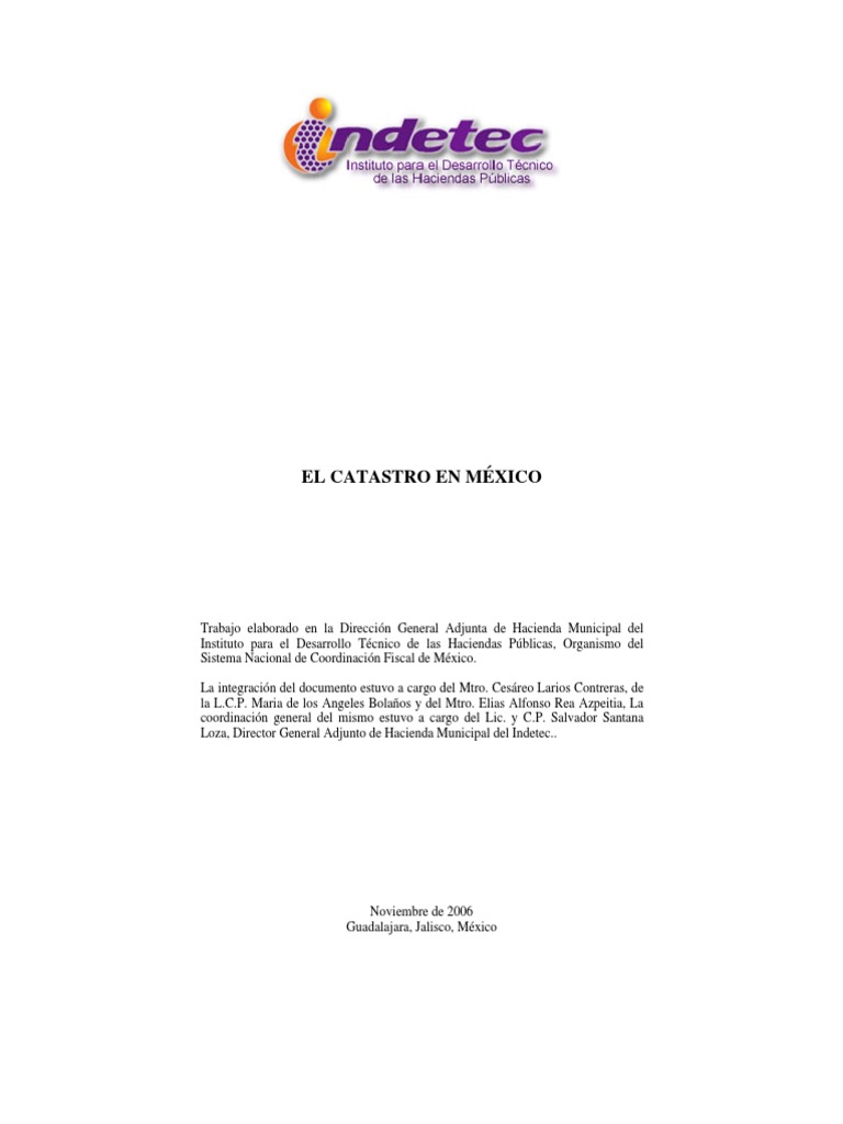 Catastro en Mexico | PDF | México | Nueva españa