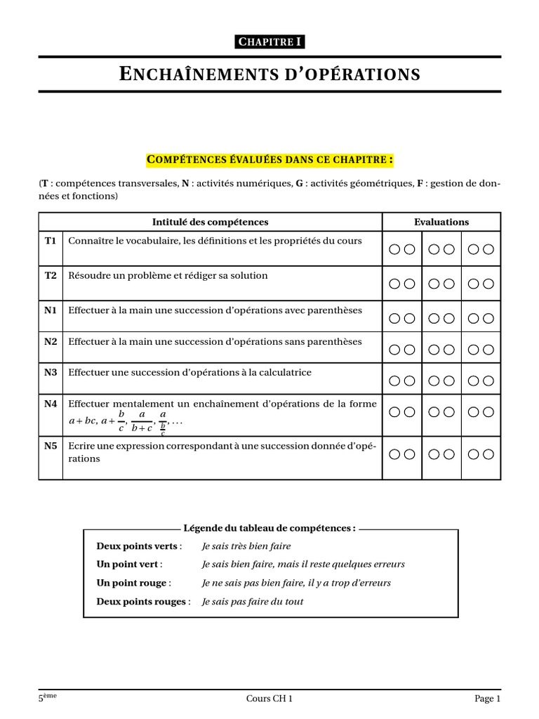Cours 5 Eme | PDF | Multiplication | Division