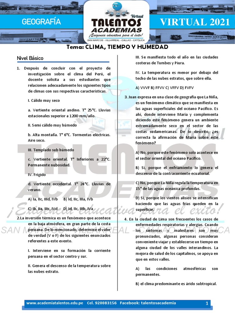 Geografía Tiempo Clima | PDF | Clima | Herida