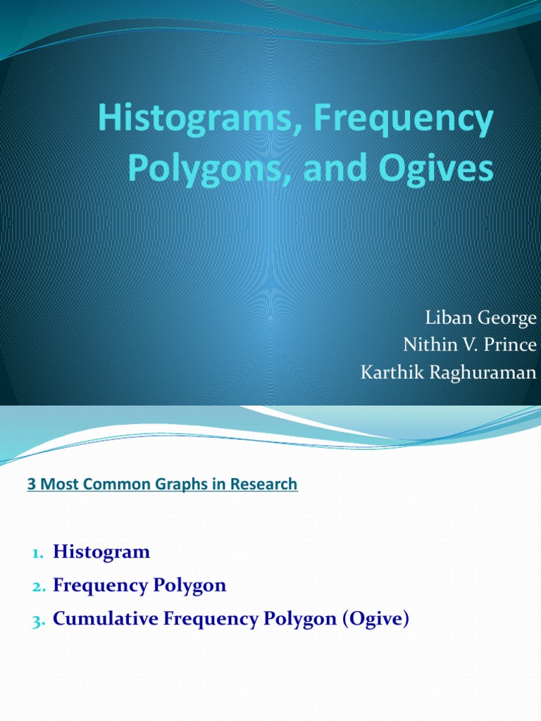 Histograms Frequency Of Polygons And Ogives Pdf Histogram