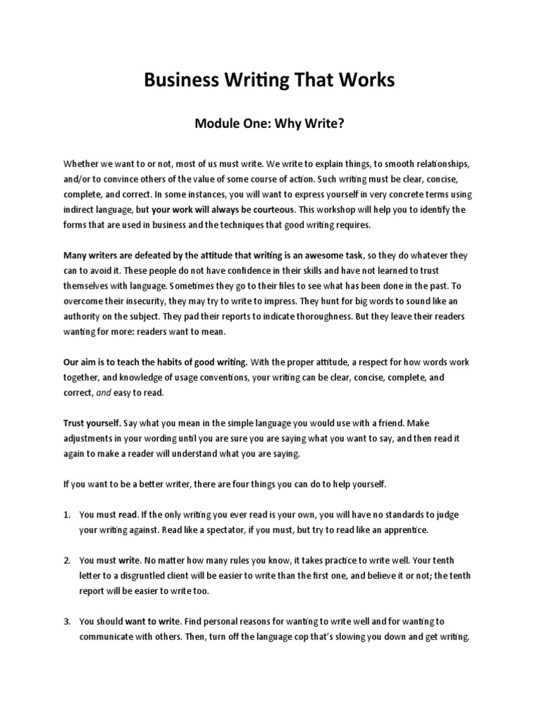 Business Writing That Works | PDF | Comma | Grammatical Number