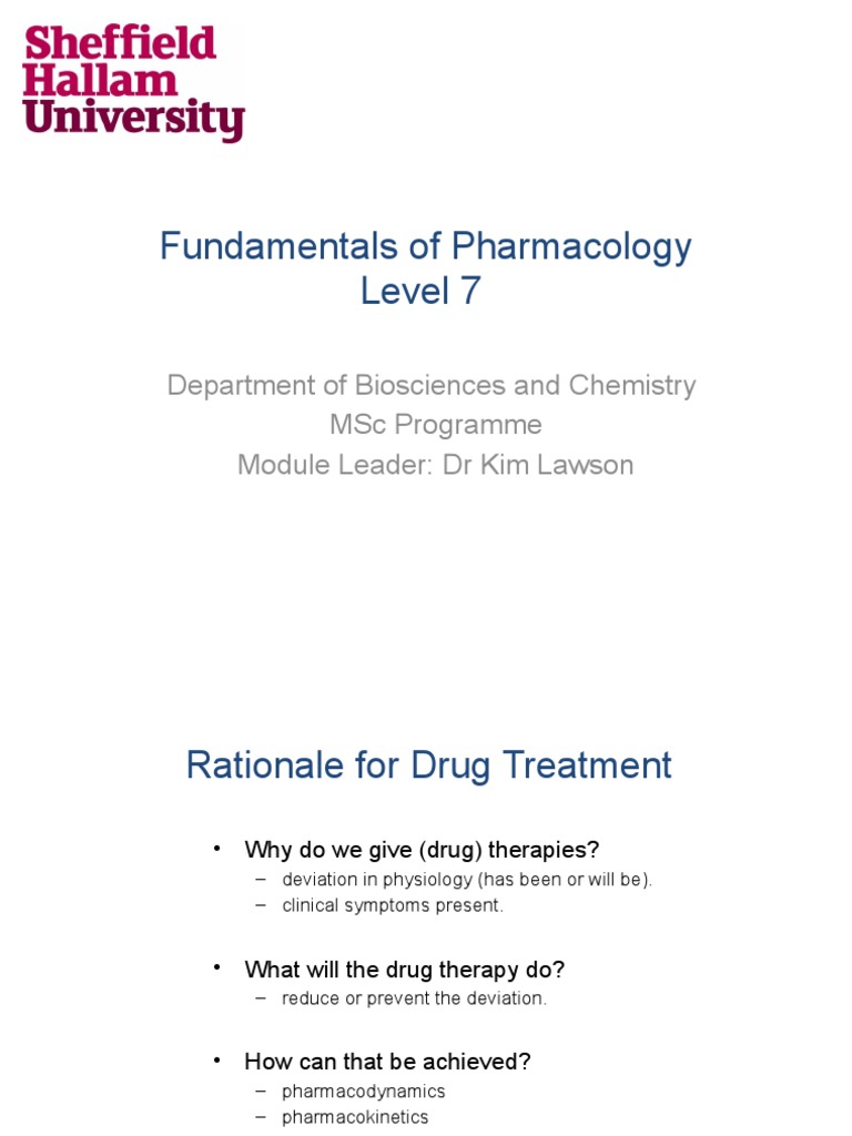 Fundamentals of Pharmacology Intro 2122 | PDF | Pharmacology ...