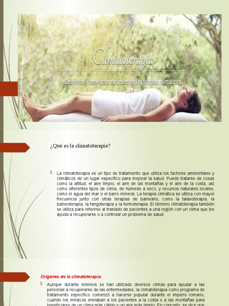 CLIMATOTERAPIA | PDF | Clima | Sistema respiratorio