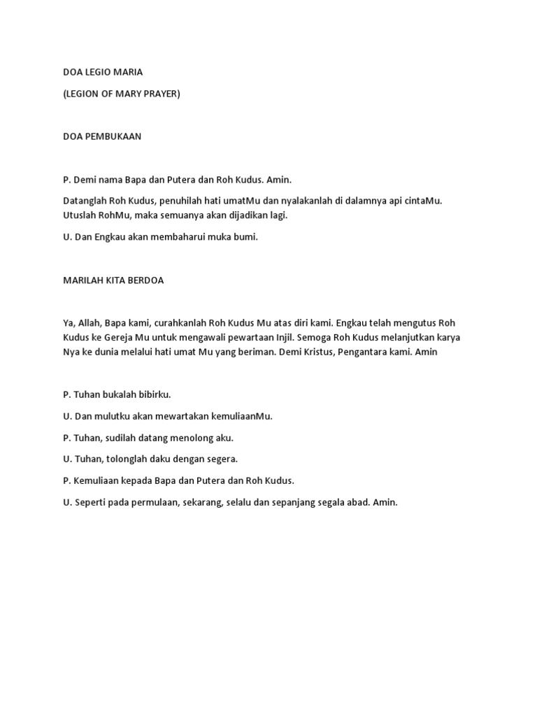 Doa Tessera | PDF