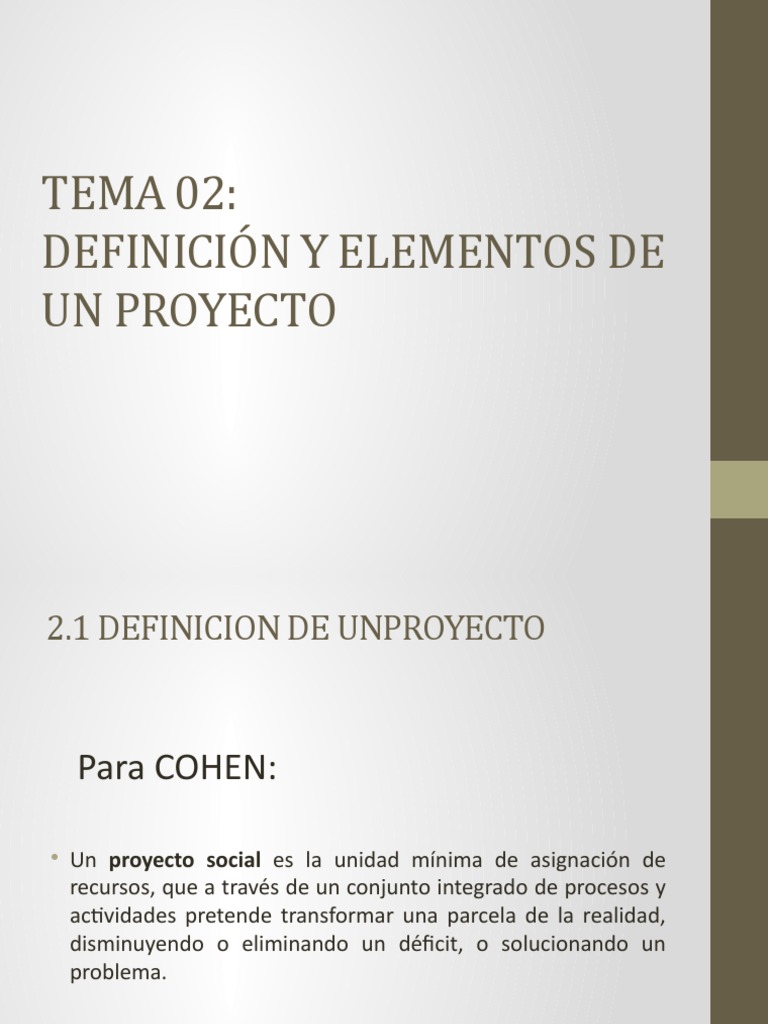 Elementos de Un Proyecto | PDF | Diseño