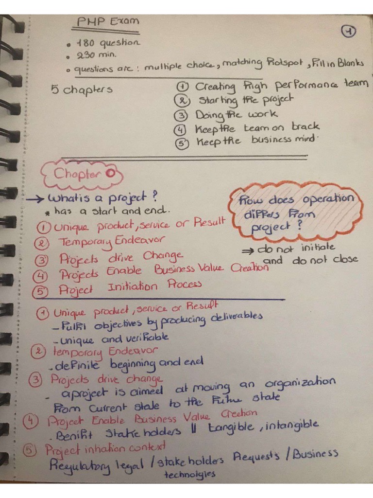 00 - PMP - Part 01 - Introducing PMP Concept-Handwritten Notes | PDF