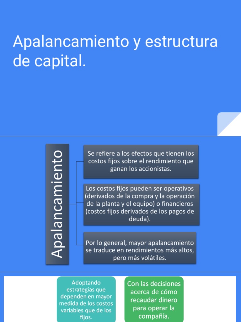 Cap 13 Apalancamiento y Estructura de Capital | PDF | Apalancamiento (Finanzas) | Economias