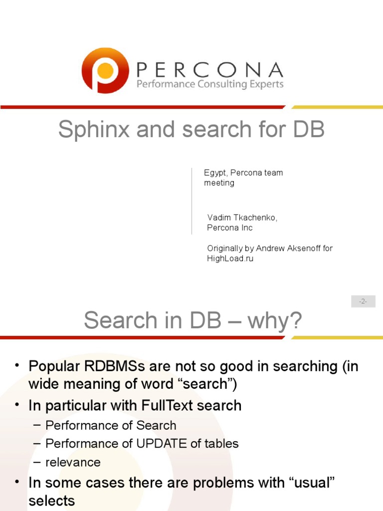 126 - Sphinx Egypt 2007 | PDF | Search Engine Indexing | My Sql