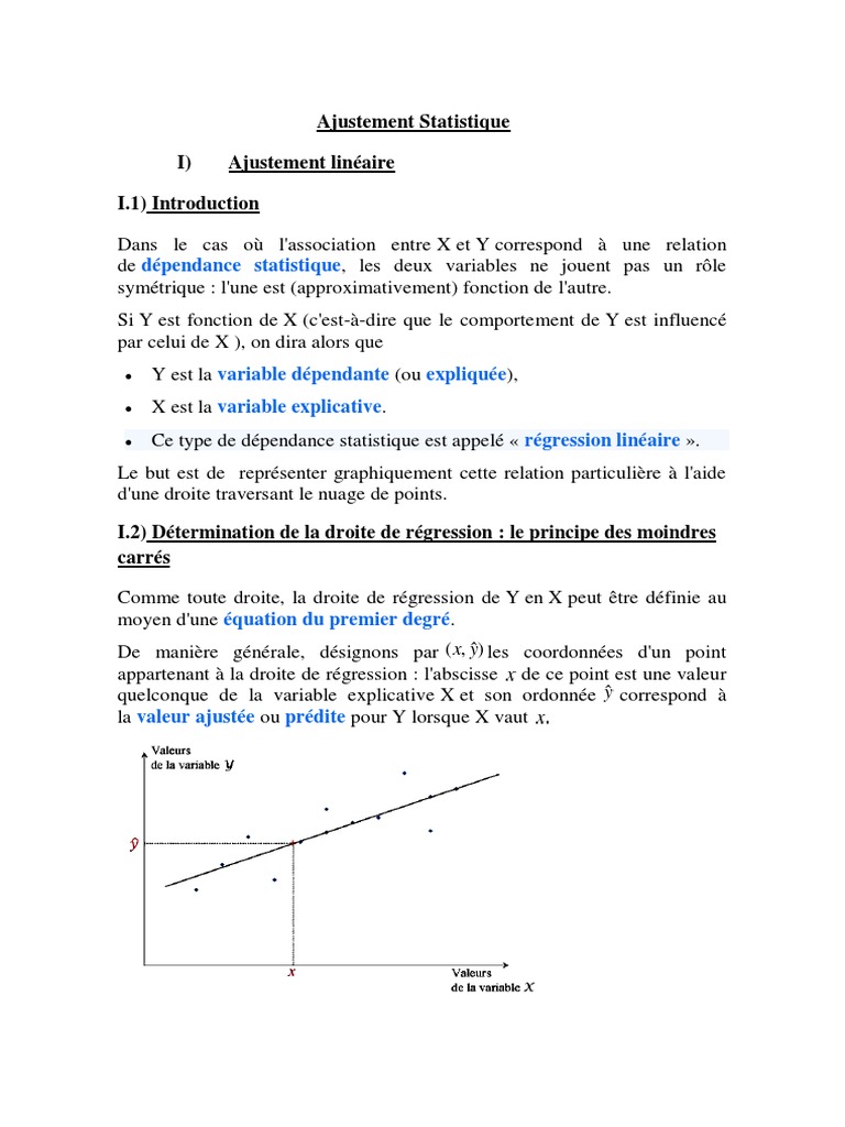 Chap 03 Ajustement Statistique | PDF | Régression linéaire ...