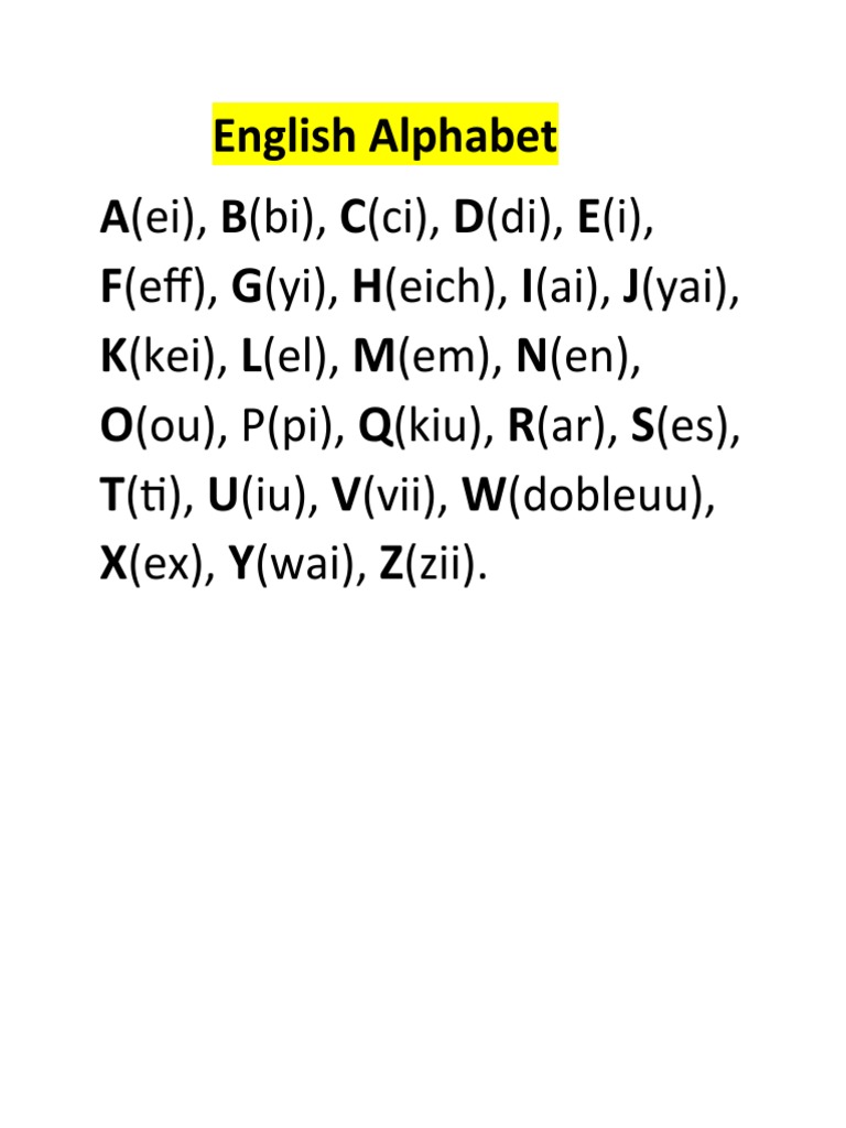 English Alphabet | PDF