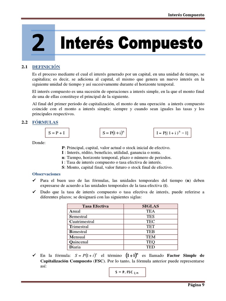 Interes Simple y Compuesto | PDF | Interés | Bancos