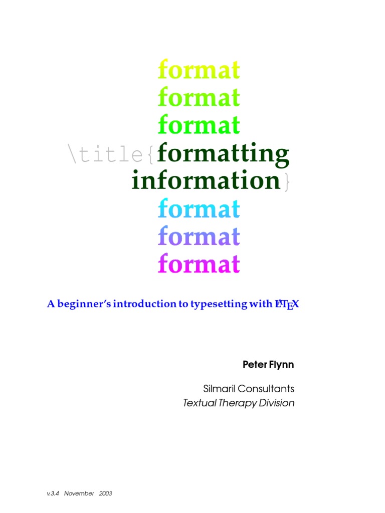 LaTeX - A Beginners Introduction To Typesetting With LaTeX | PDF | Te X ...