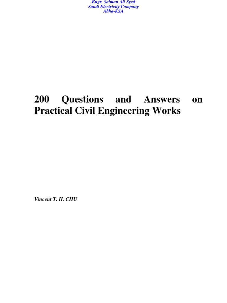 200 Question Answer Civil Engineering | PDF