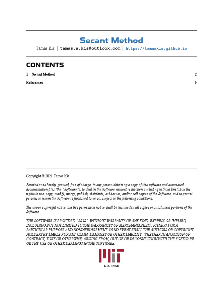 Secant Method | PDF | Algorithms | Theoretical Computer Science