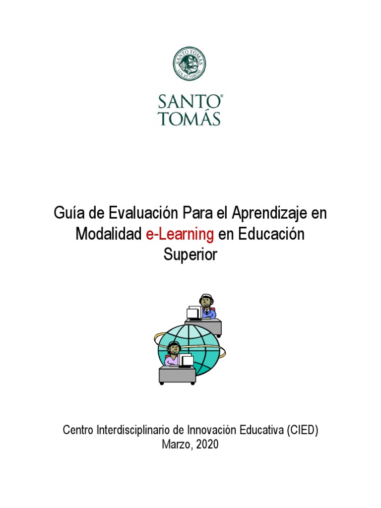 Guía de Evaluación Para El Aprendizaje en Modalidad E-learning | PDF | Evaluación | Aprendizaje