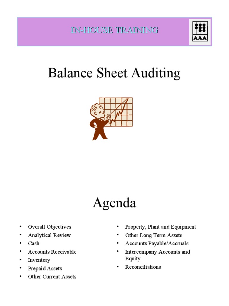 Balance Sheet Auditing: In-House Training | PDF | Accrual | Depreciation