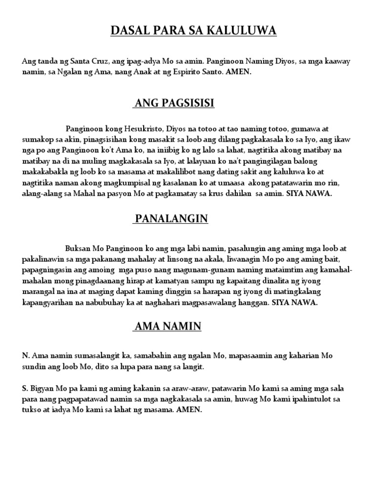 Dasal-40th Day | PDF