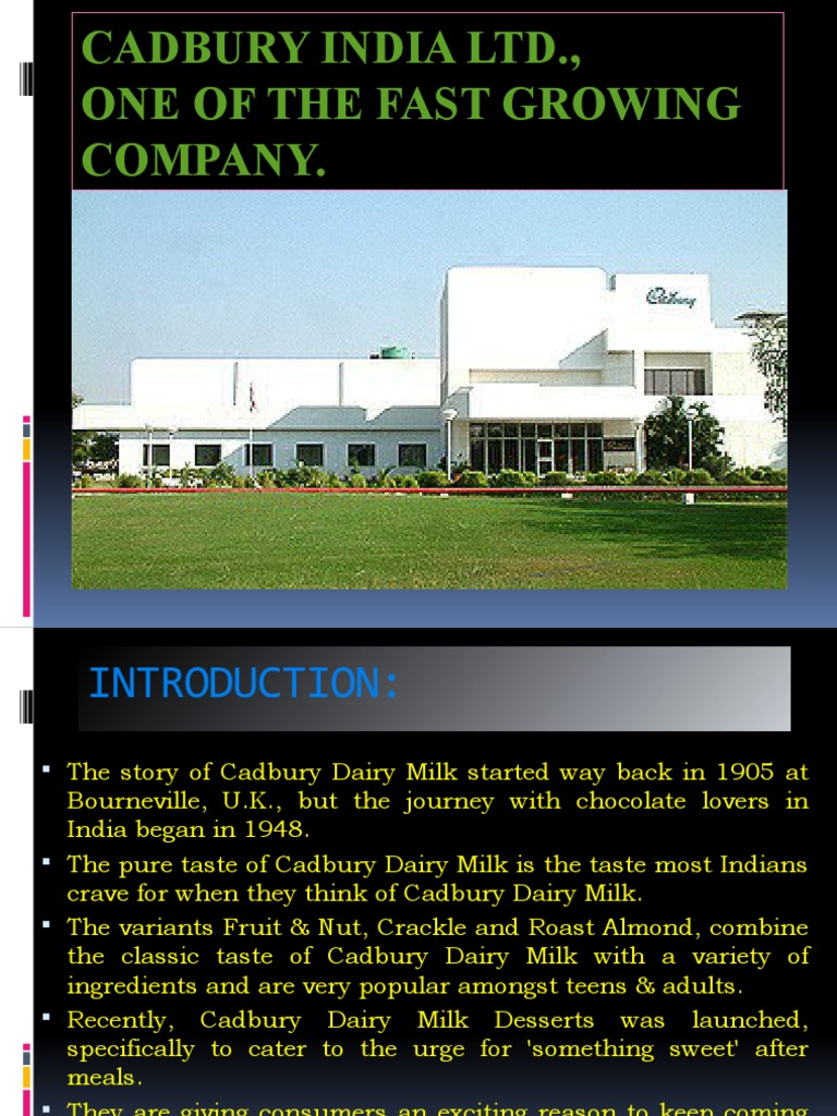 Cadbury India LTD., One of The Fast Growing Company | PDF | Food And ...