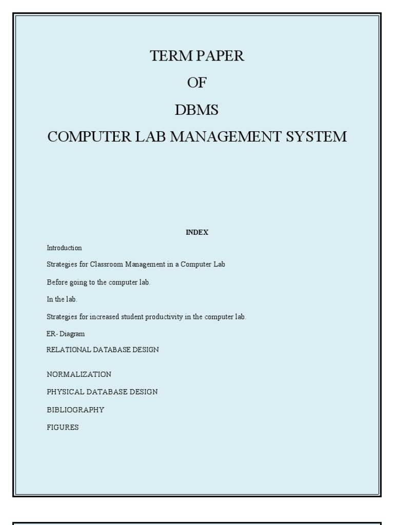 Computer Lab Management System | PDF | Database Design | Databases