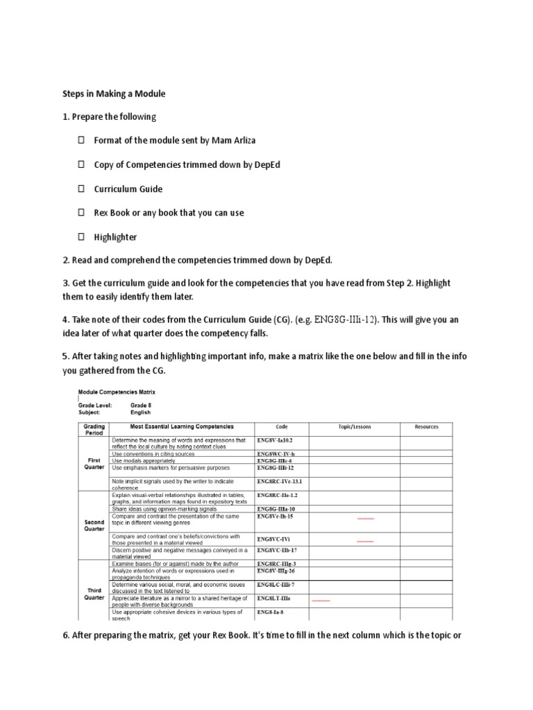 Steps To Make Module | PDF