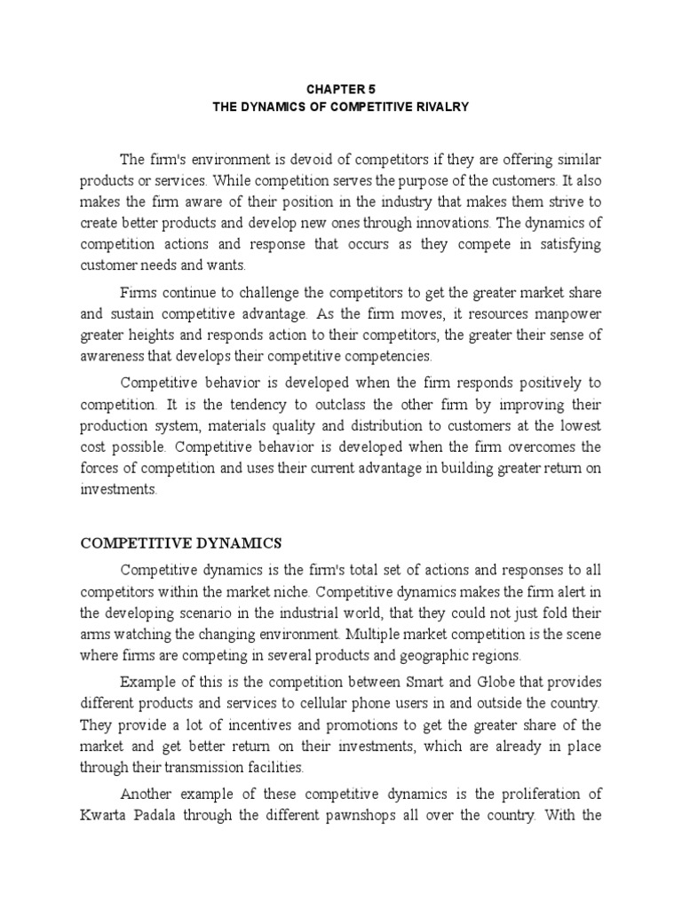 Chapter 5 Pdf Competition Competitive Advantage
