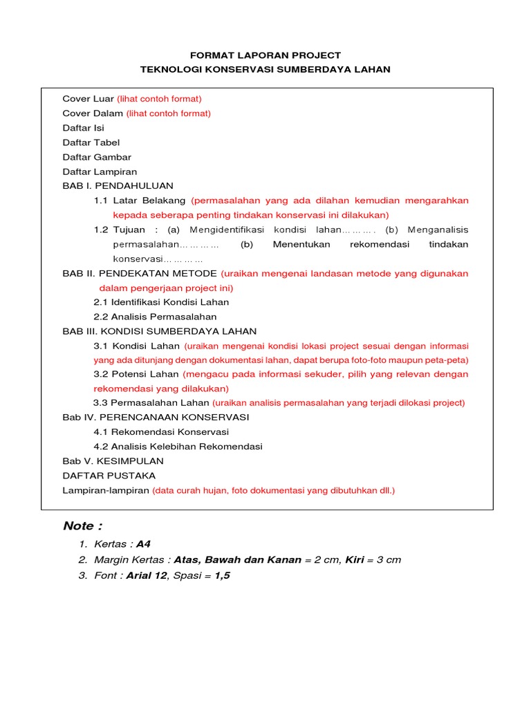 Format Laporan Project 2020-2021 | PDF