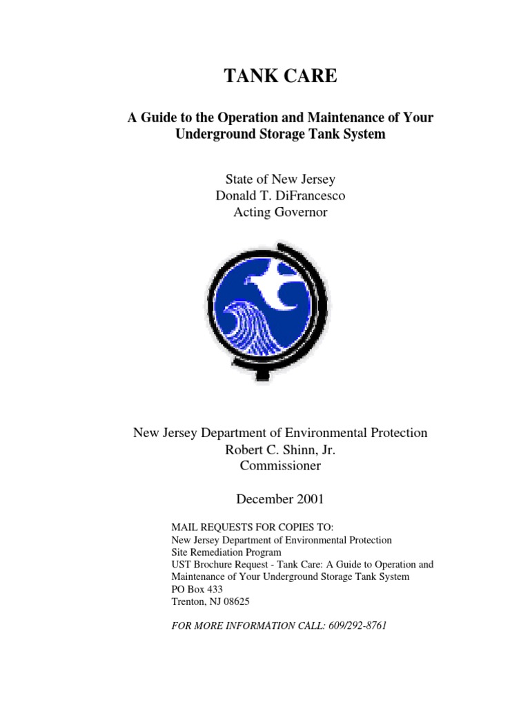 Tank Care: A Guide To The Operation and Maintenance of Your Underground ...