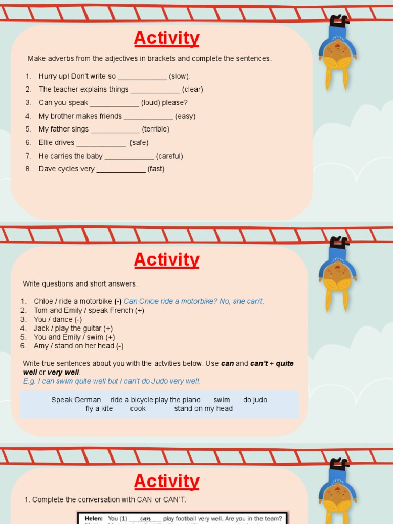 Adverb Formation and Usage Activities | PDF | Adverb | Human Communication