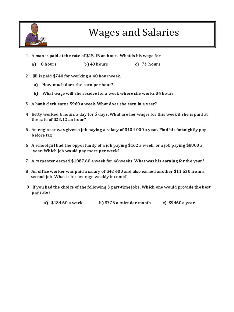 Wages and Salaries | PDF | Salary | Wage