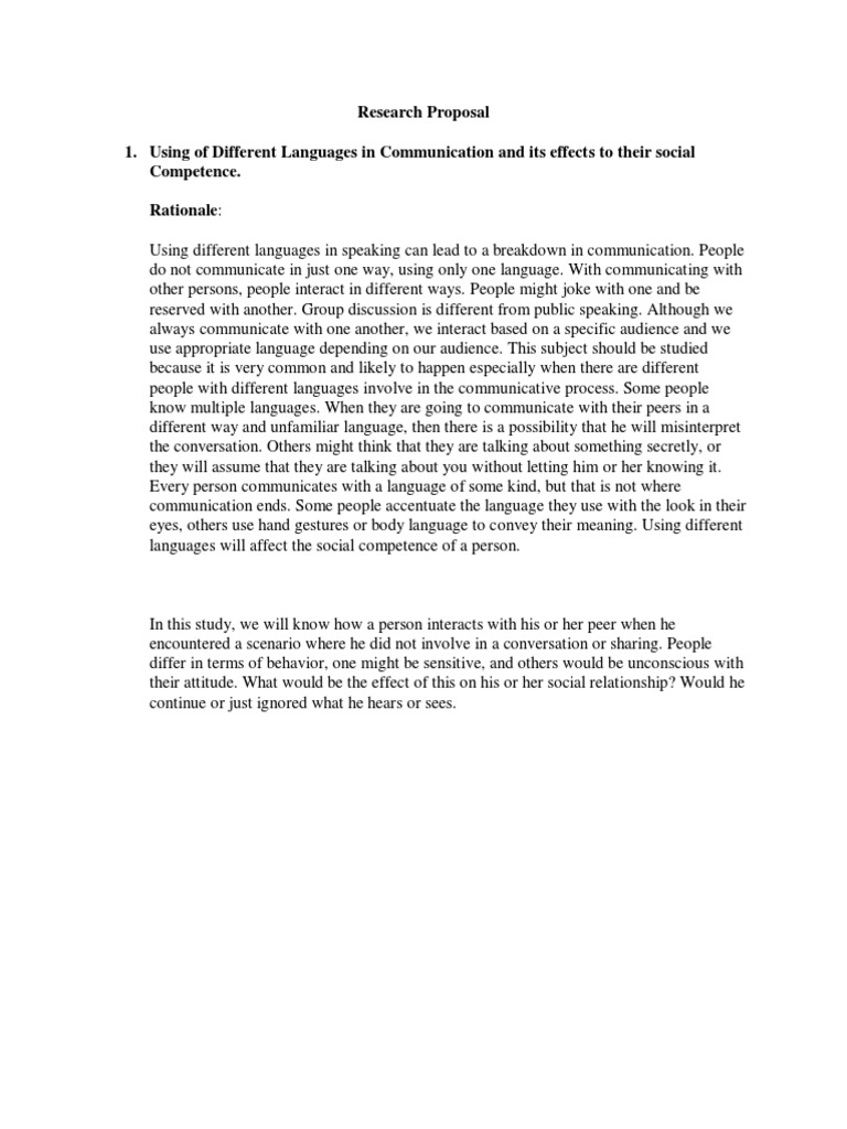 Research Proposal and Rationale | PDF | Educational Technology ...