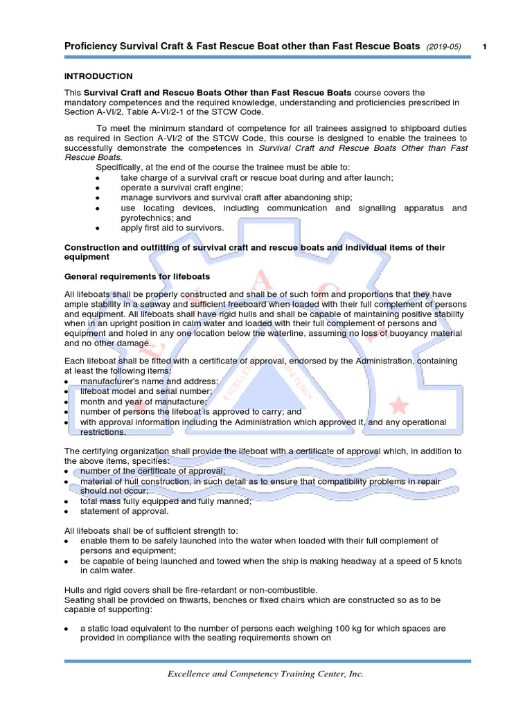 PSCRB Handouts | PDF | Ships | Buoyancy