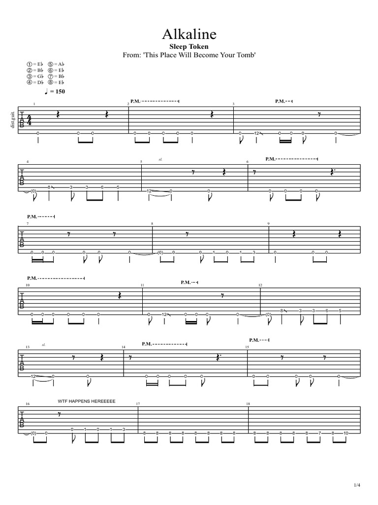Sleep Token - Alkaline Guitar Tab | PDF | Guitar Family Instruments ...