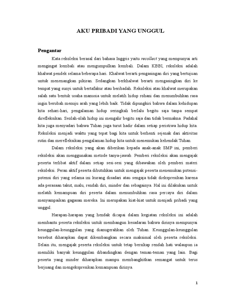 REKOLEKSI | PDF