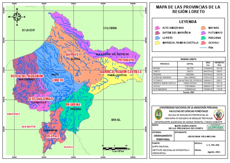 Mapa de La Región Loreto y Sus Provincias | PDF